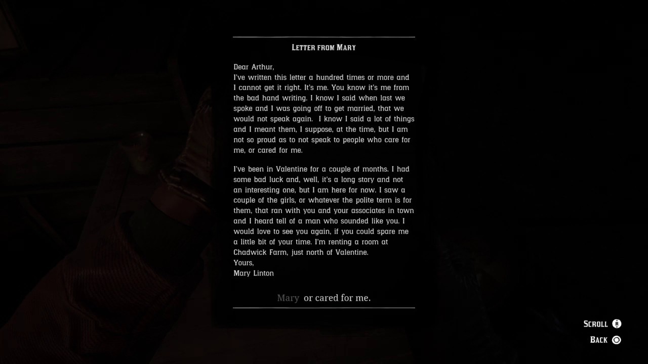 Red Dead Redemption 2 - We Loved Once & True - I (Letter From Mary ...
