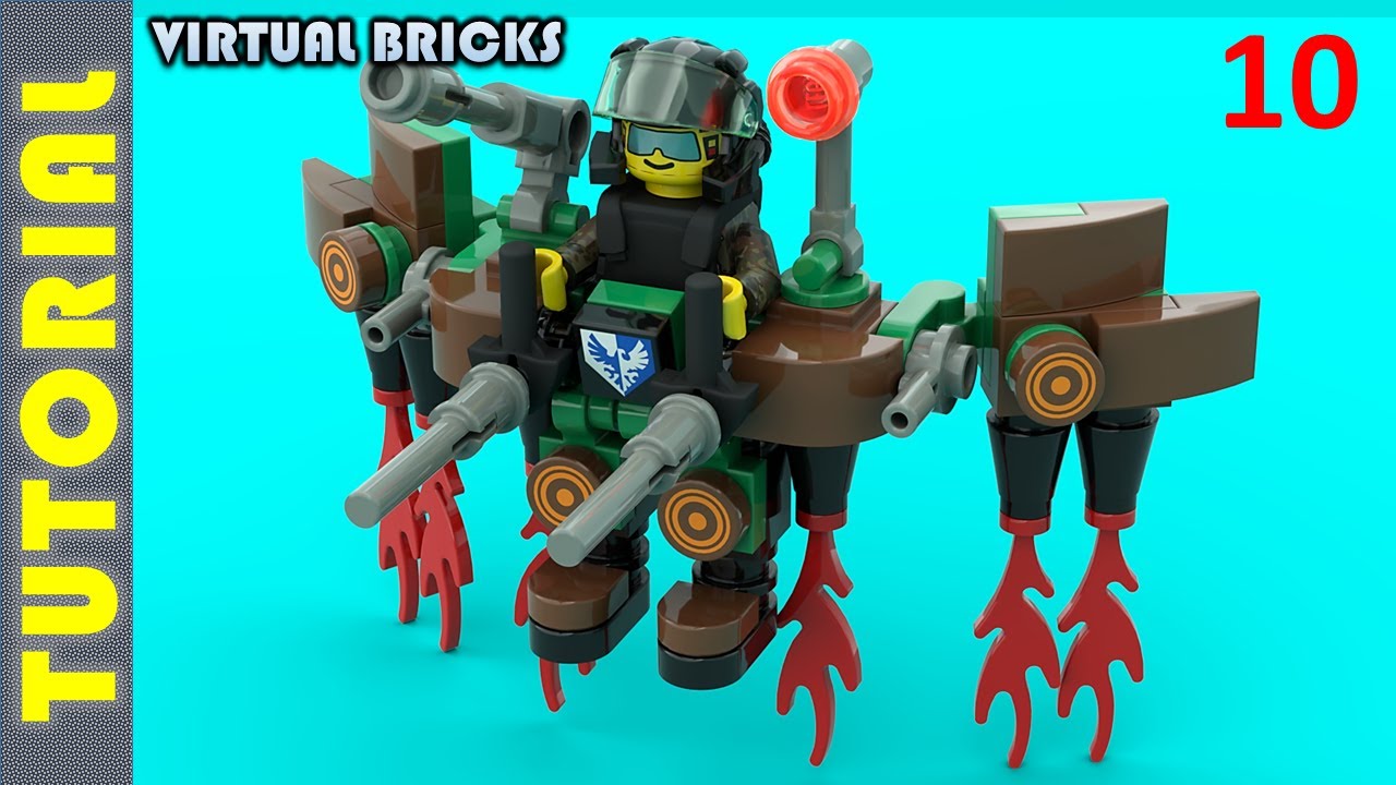 Tutorial lego mech moc # 10 como construir mech lego robot lego videos ...