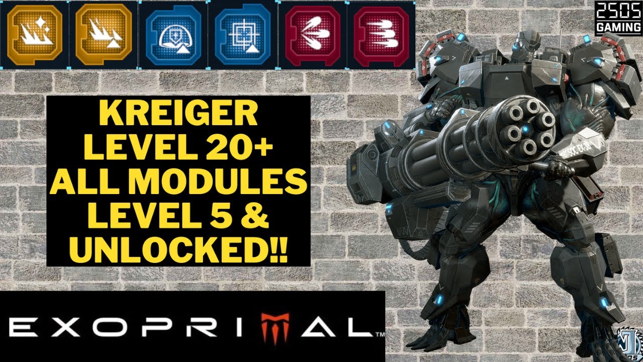 KREIGER LEVEL 20+ BUILD! | MODULES LEVEL 5 REVIEW! | #exoprimal #capcom ...