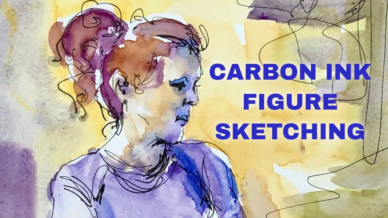 Fast sketching techniques - figure drawing with carbon ink fountain pen ...