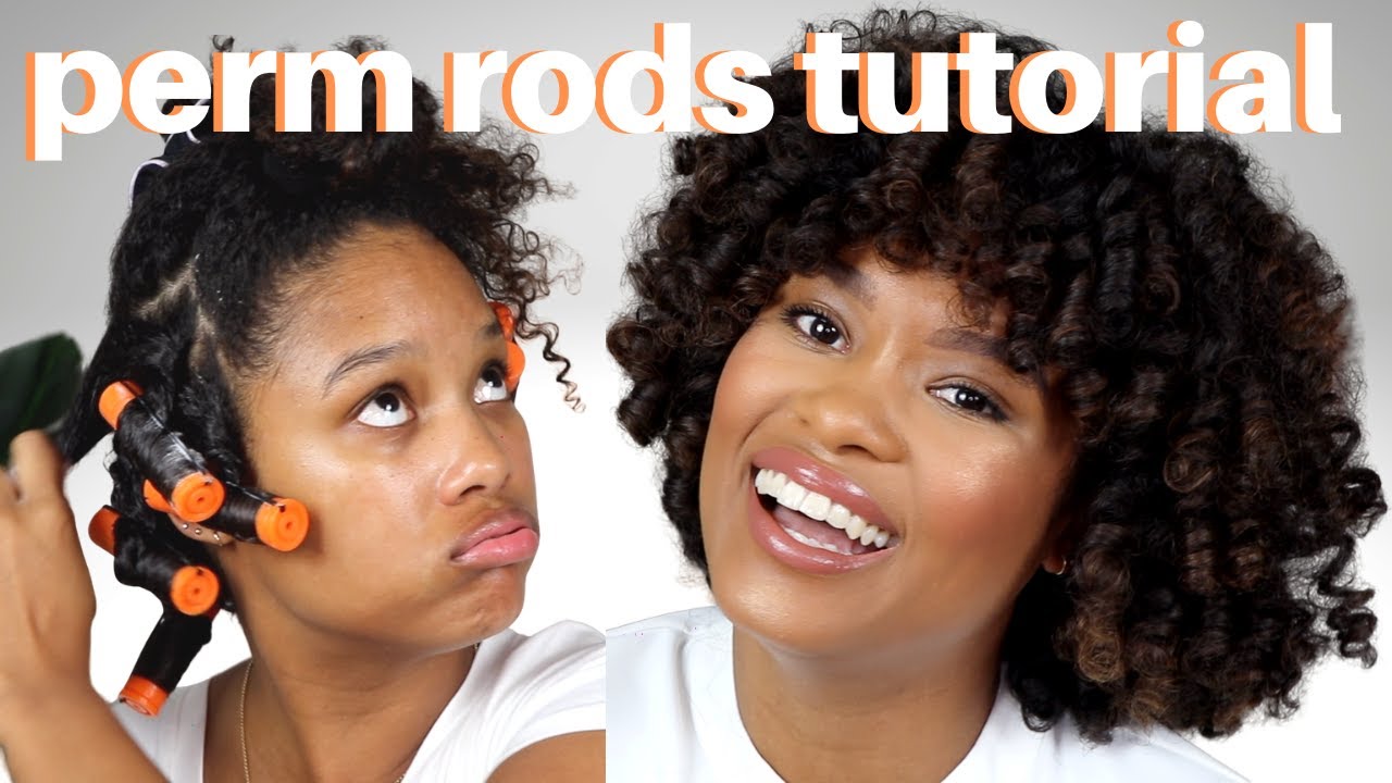 my first perm rod set: EASY tutorial for beginners || natural hair ...