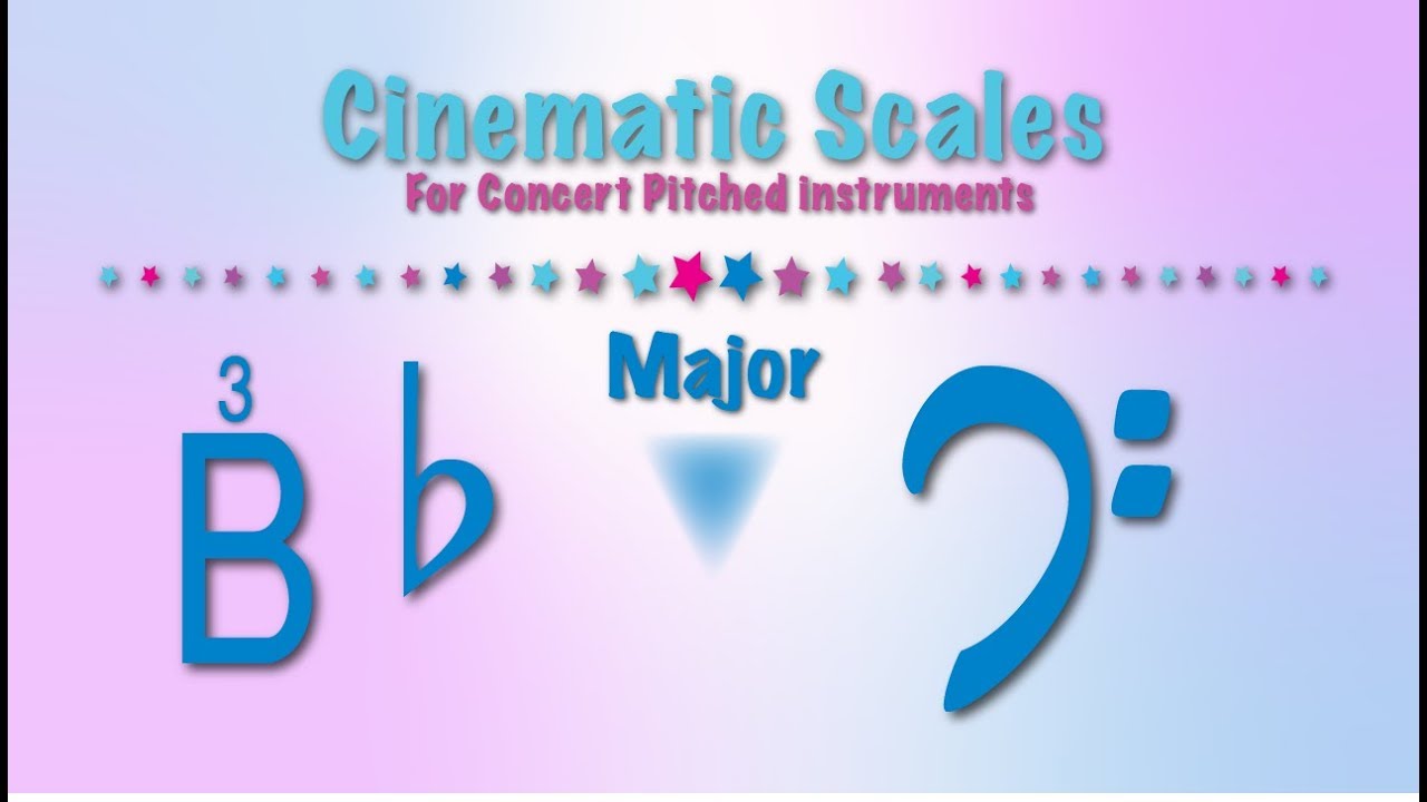 B-flat Major 3 Bass Clef - Concert Pitched with Tracker (Cinematic ...