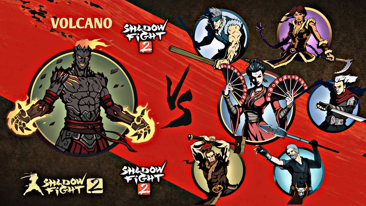 Shadow Fight 2 | Volcano vs Widow and Bodyguards - YouTube