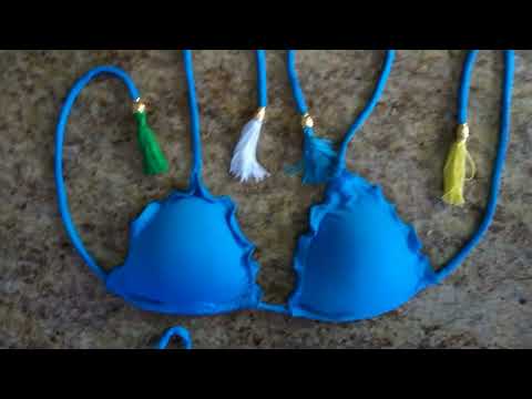 Biquíni Brasil azul ripple moda praia verão 2023 traje de banho beachwear bikini biquine