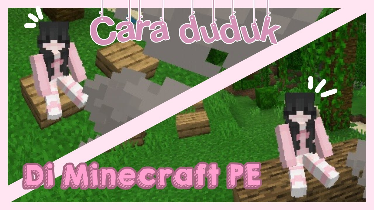 Cara duduk dimana saja Minecraft🐰 || How to Sit anywhere Minecraft🌻 ...