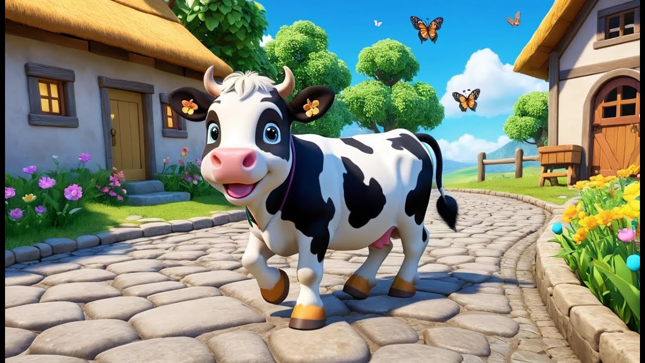 Baby Cow Goes Moo Moo Moo | Cute Calf Song for Toddlers | Fun Nursery ...