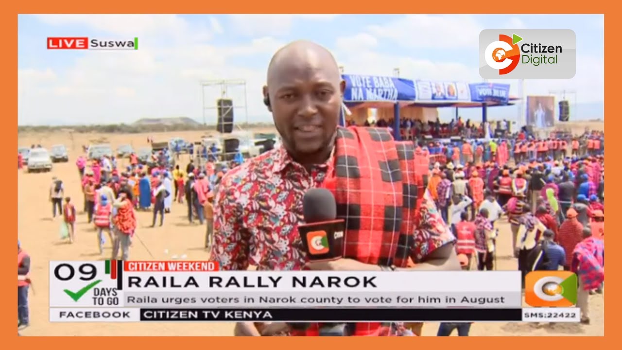 Raila, Karua take Azimio campaigns to Suswa in Narok County - YouTube