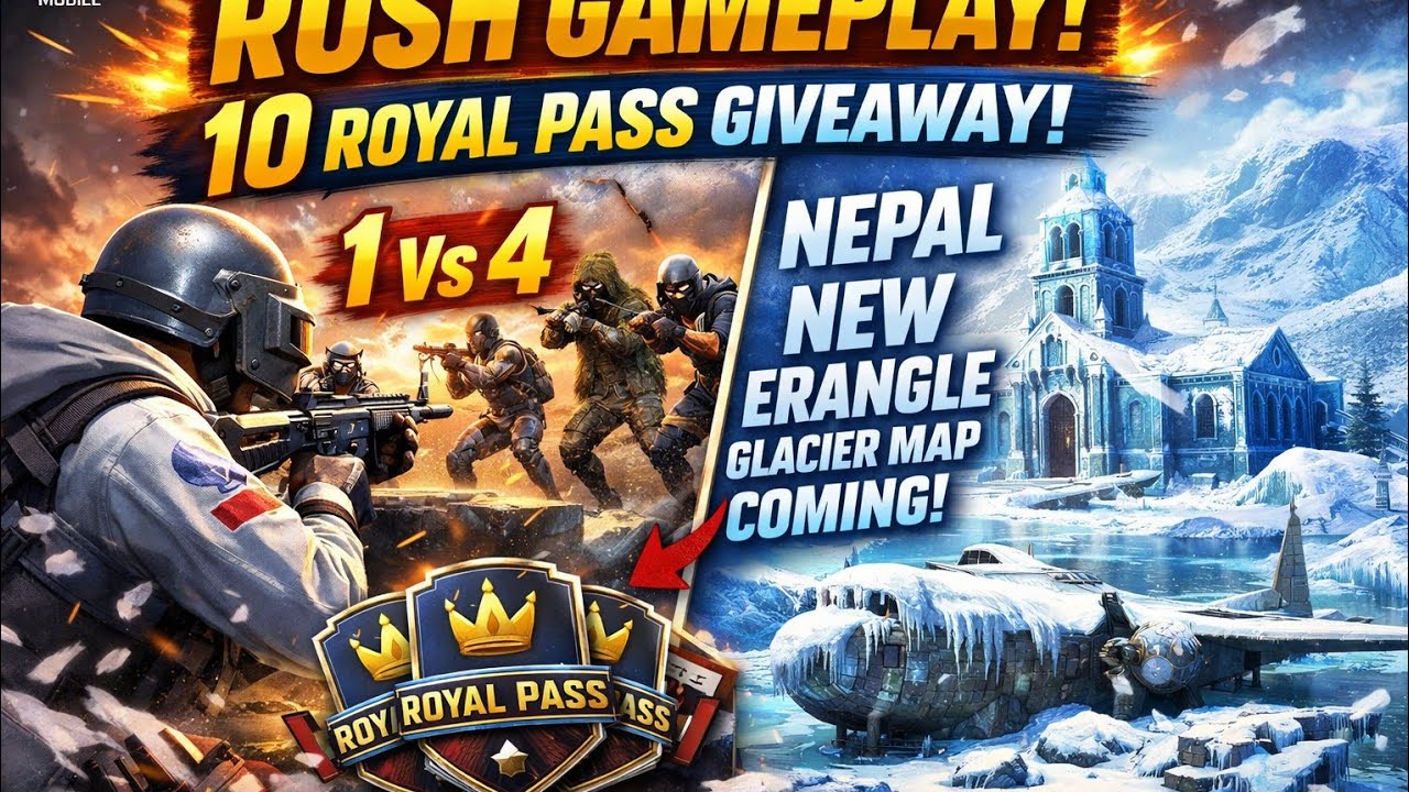 rush game play 10 royal pass giveaway in 200 subscriber plz subscribe ...