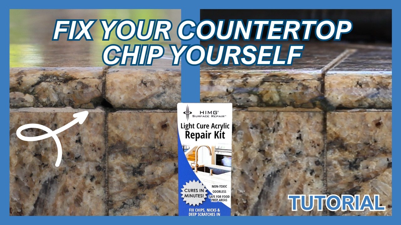 How to Fix a Chipped Edge on a Quartz Island Countertop | HIMG Clear ...