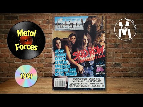 Rare Metal Forces Magazine (England - 1991) | Skid Row Cover - Full Flip Through 
