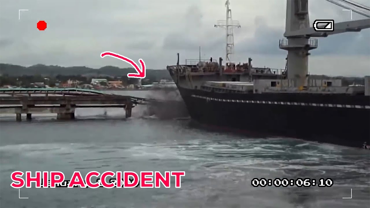 #58 SHIPS ACCIDENT big ship bulk carrier crash bridge - YouTube