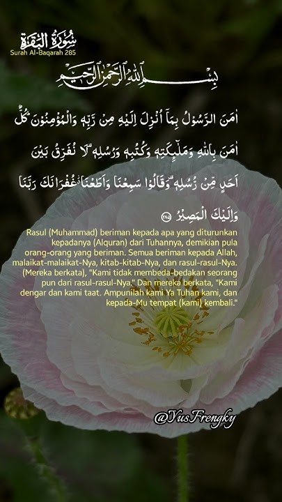 Surah Al Baqarah 1 286 Part 150 Ayat 285 Bersambung Youtube