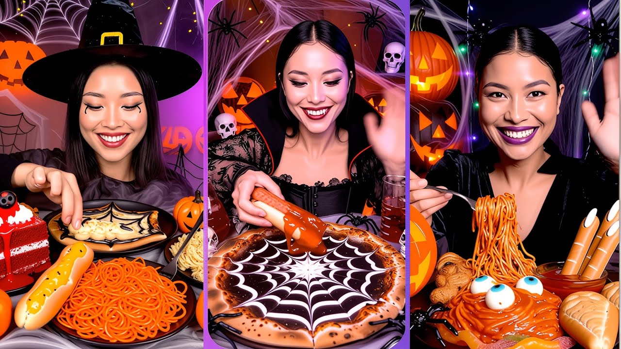 🎃 Halloween Food ASMR | Spooky Eating Sounds & Creepy Aesthetic ...