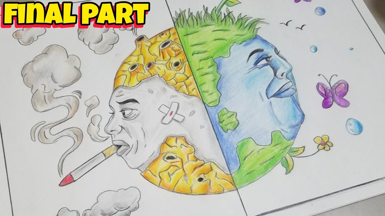 Anti Tobacco Day Drawing 🚭|| Poster On Anti Tobacco Day || Final Part ...