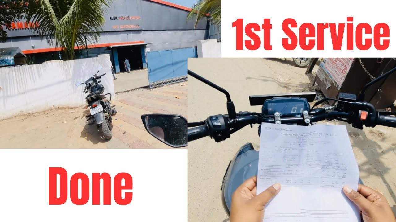 Yamaha FZ-S V4 1st Service Done 👍 || 1st Servicing done - YouTube