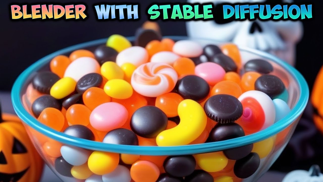 Blender with Stable Diffusion XL Tutorial - Halloween candy bowl ...