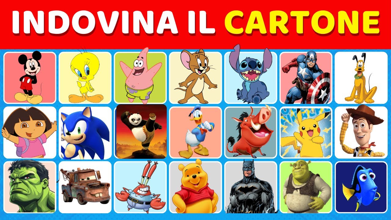 Indovina il Personaggio del Cartone Animato: Riesci a Riconoscerli ...