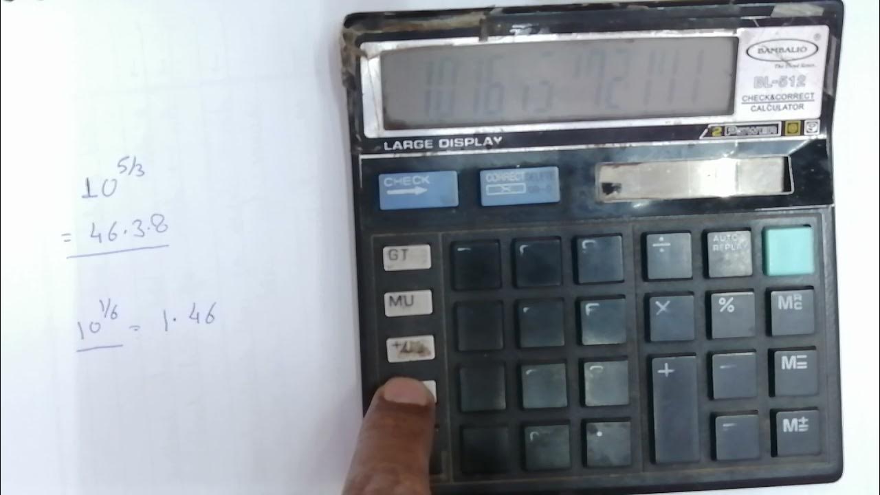 How to solve 10^(5÷3) using non-programmable calculator | Calculator ...