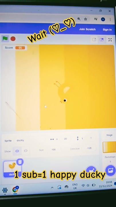 Plz don't skip it #duck#cute#art#coding#scratch#creativity - YouTube
