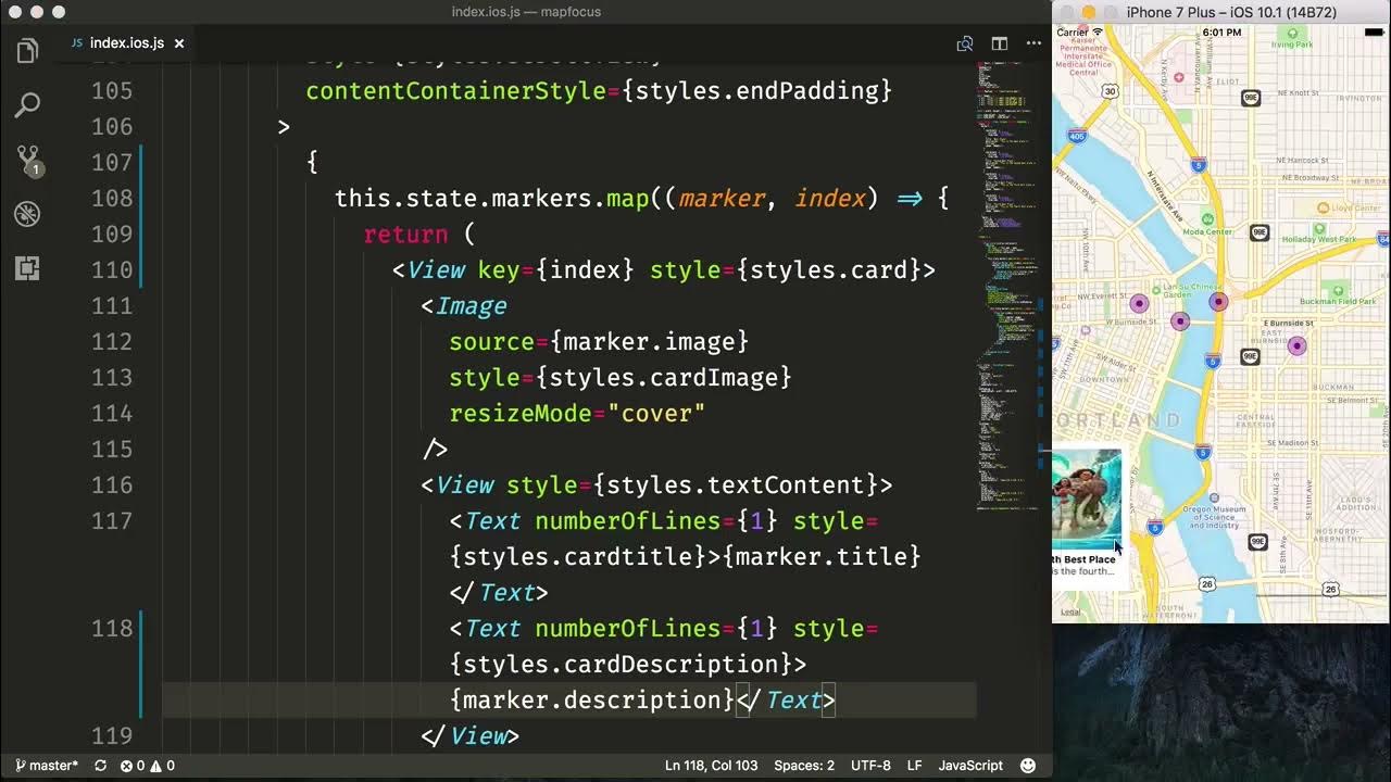 Build A Map With Custom Animated Markers And Region Focus When Content Is Scrolled In React