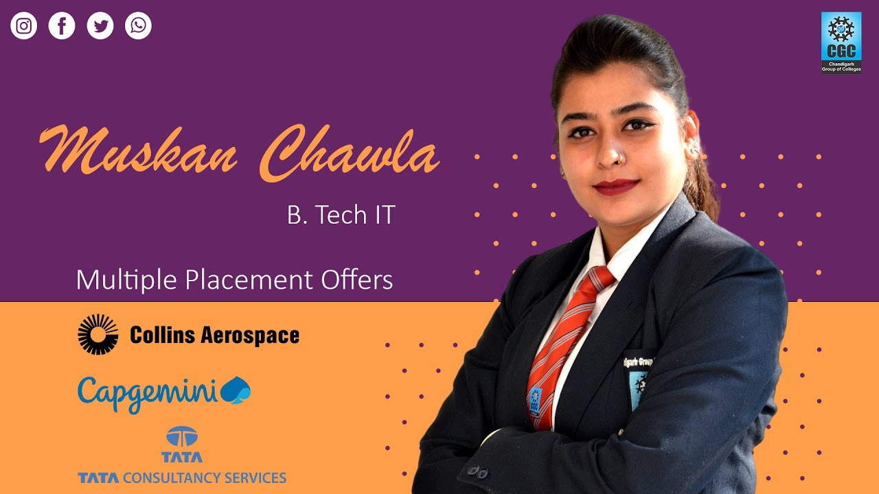 #CGCPlacementTales | Muskan Chawla | B.Tech IT - YouTube