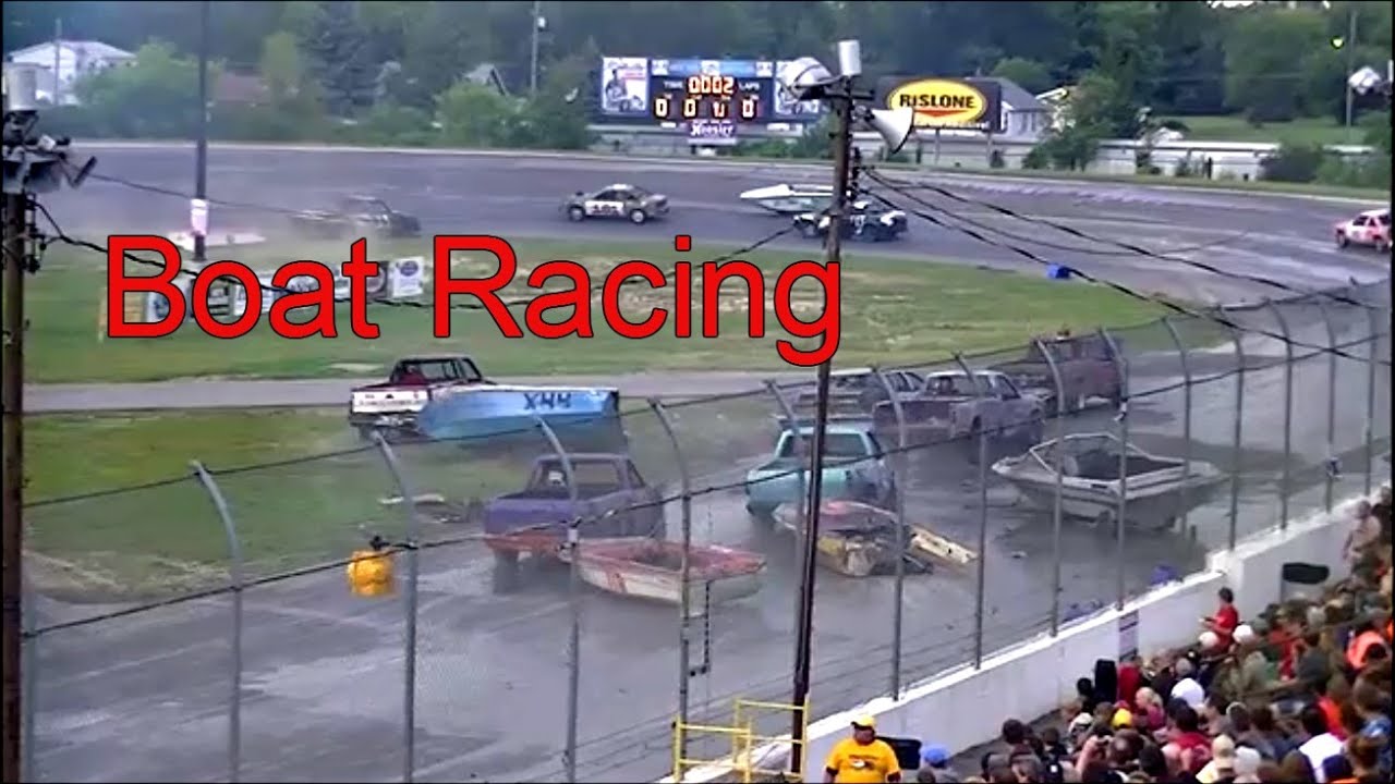 Boat Racing Hitting Barrels of Water Wrecks August 3, 2013 - YouTube