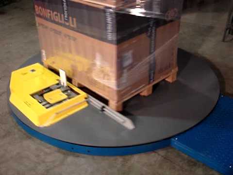 Turn table wrapping machine Tablo 2000 A: detail - YouTube