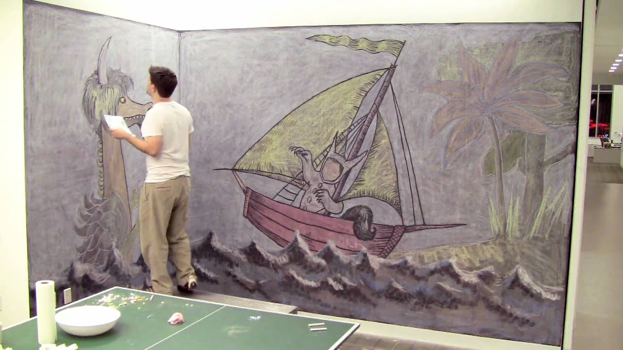 Jamin's Crazy Chalk Drawing #2 - Where The Wild Things Are - YouTube