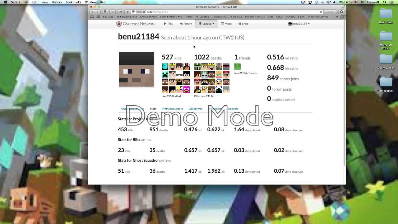 How to register to OC.TC (Minecraft server, IP: us.oc.tc) - YouTube