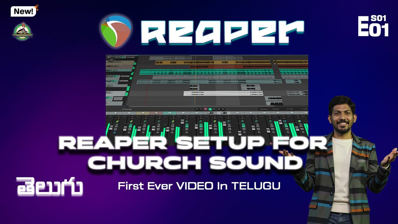 Reaper Telugu Tutorial – Church Live Sound Setup | S01E01 - YouTube