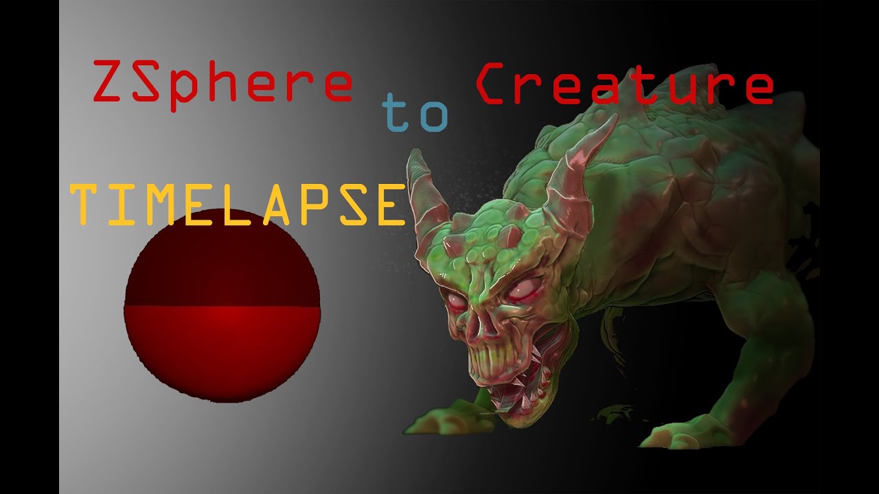 From ZSphere to a Creature timelapse - YouTube
