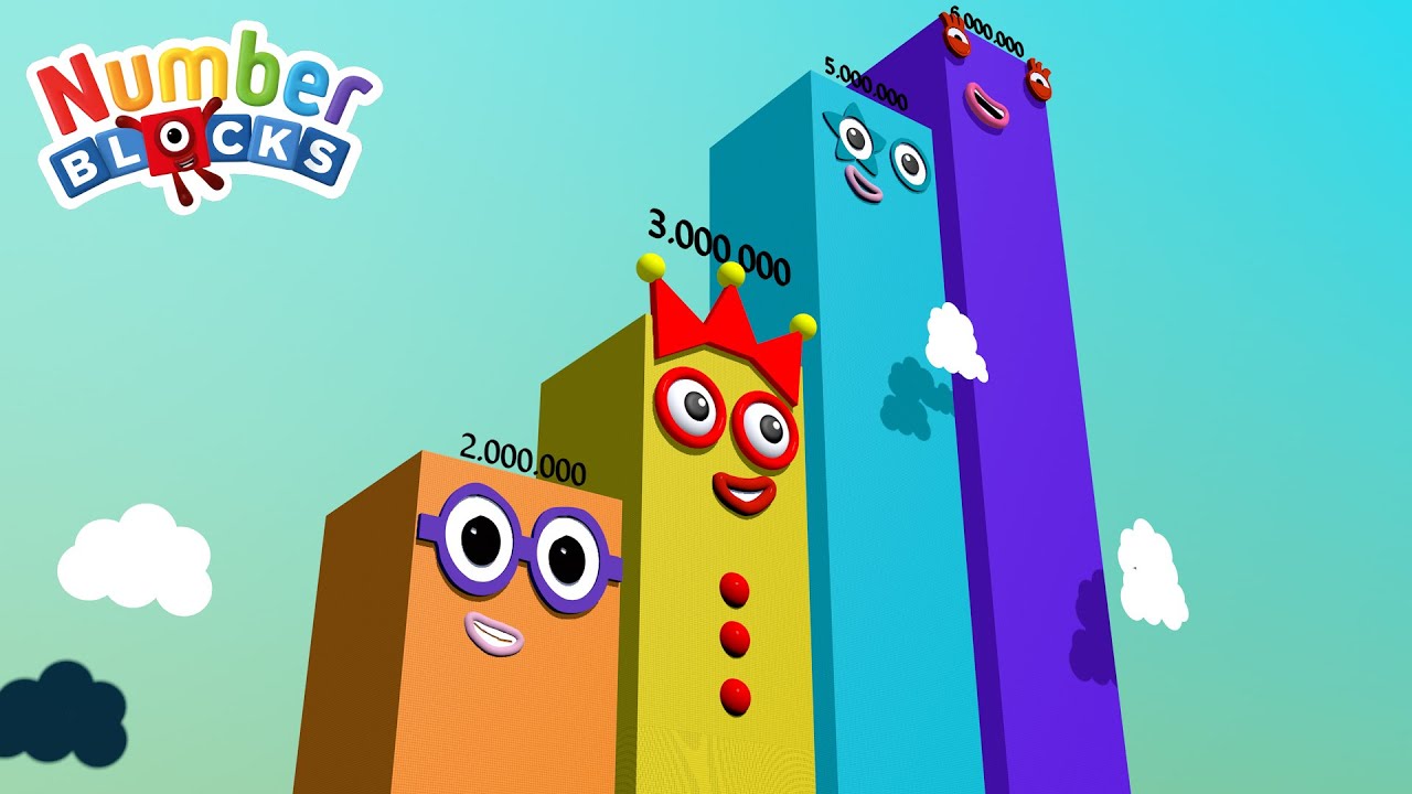 Numberblocks Comparison 2 MILION - 6 MILLION | Compilation Standing ...