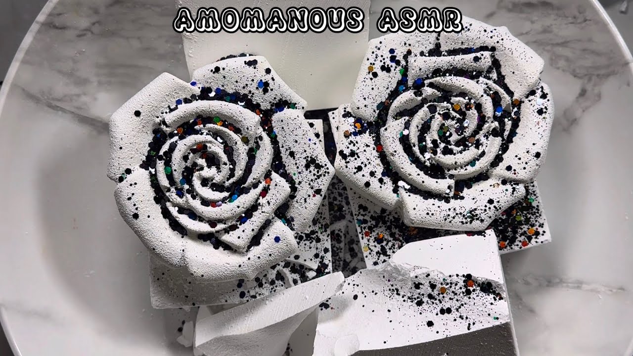 White roses and blocks | ASMR crush - YouTube