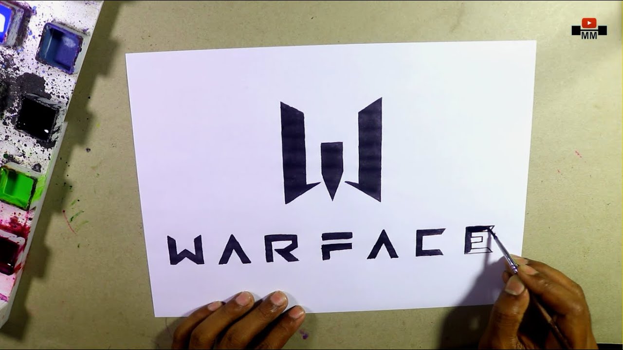 How to draw the Warface logo - YouTube