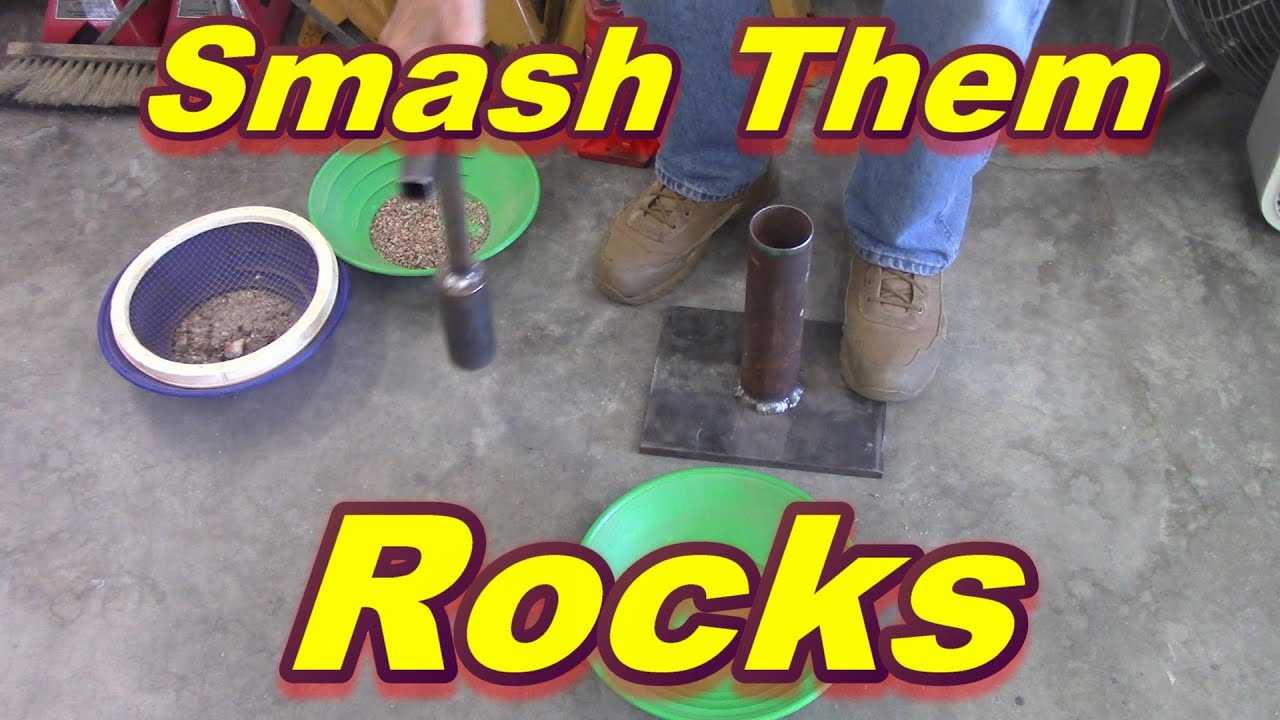 MORE MANUAL ROCK CRUSHING FOR GOLD - YouTube