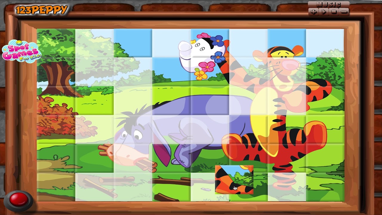 Tigger and Eeyore Puzzle Gameplay | Spot games for Kids - YouTube