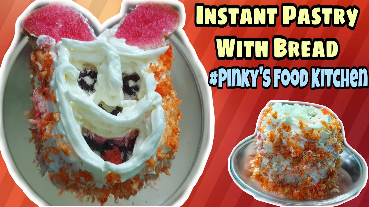 Instant Bread Pastry Cake | How to make Instant Pastry | Kid's Pastry ...