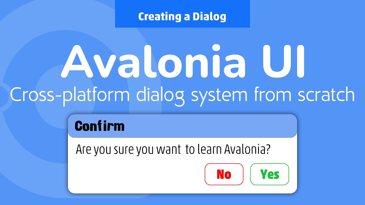 27. Avalonia UI Real World (Creating a Dialog) - YouTube