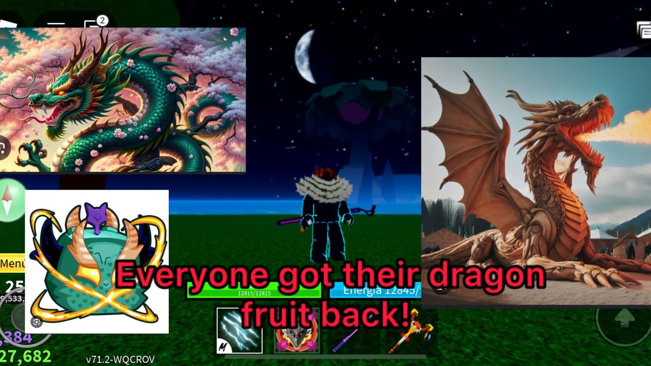 Everyone got their DRAGON fruit back! Blox fruits dragon update drama ...