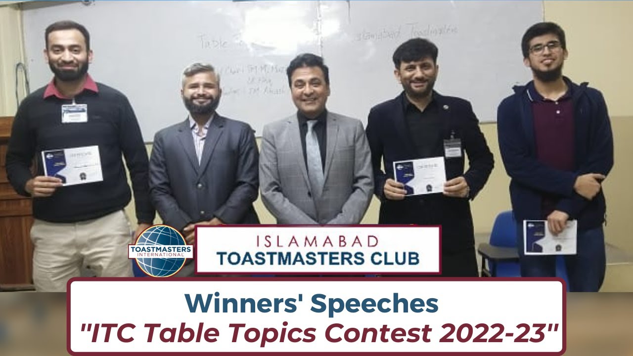 Top 3 Winners' Speeches - Table Topics Contest 2022-23 - YouTube
