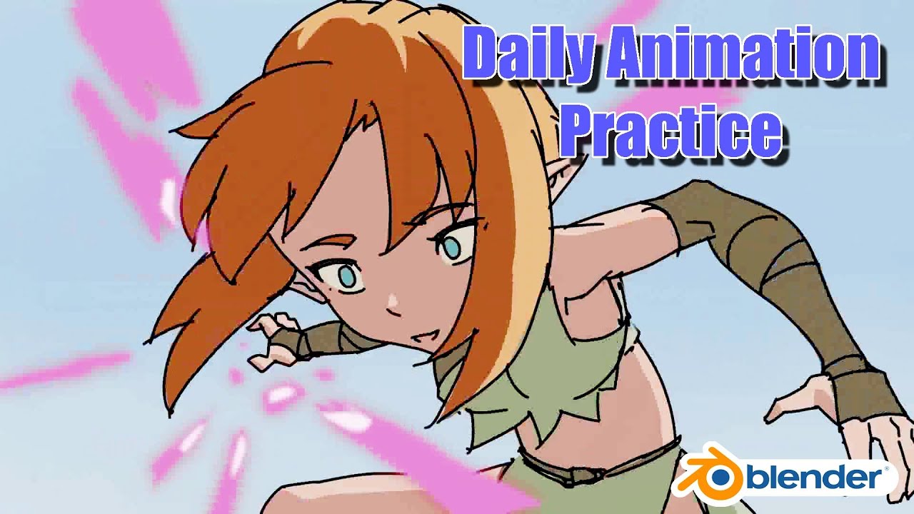 Blender Grease Pencil Animation - Anime OC scene - YouTube