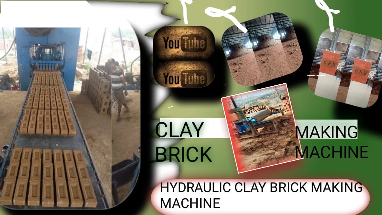 clay bricks making machine - YouTube