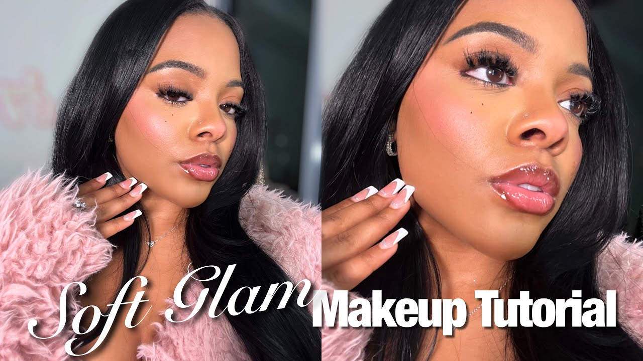 SOFT GLAM MAKEUP TUTORIAL + Lip Combo WOC 🎀*DETAILED* | BRIGHT Undereye & Pink Blush🤍 - YouTube