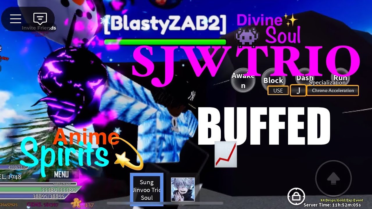 SJW Trio Divine Soul BUFFED👾📈 (Code: FreeSJWSoul 🤯) - Anime Spirits ...
