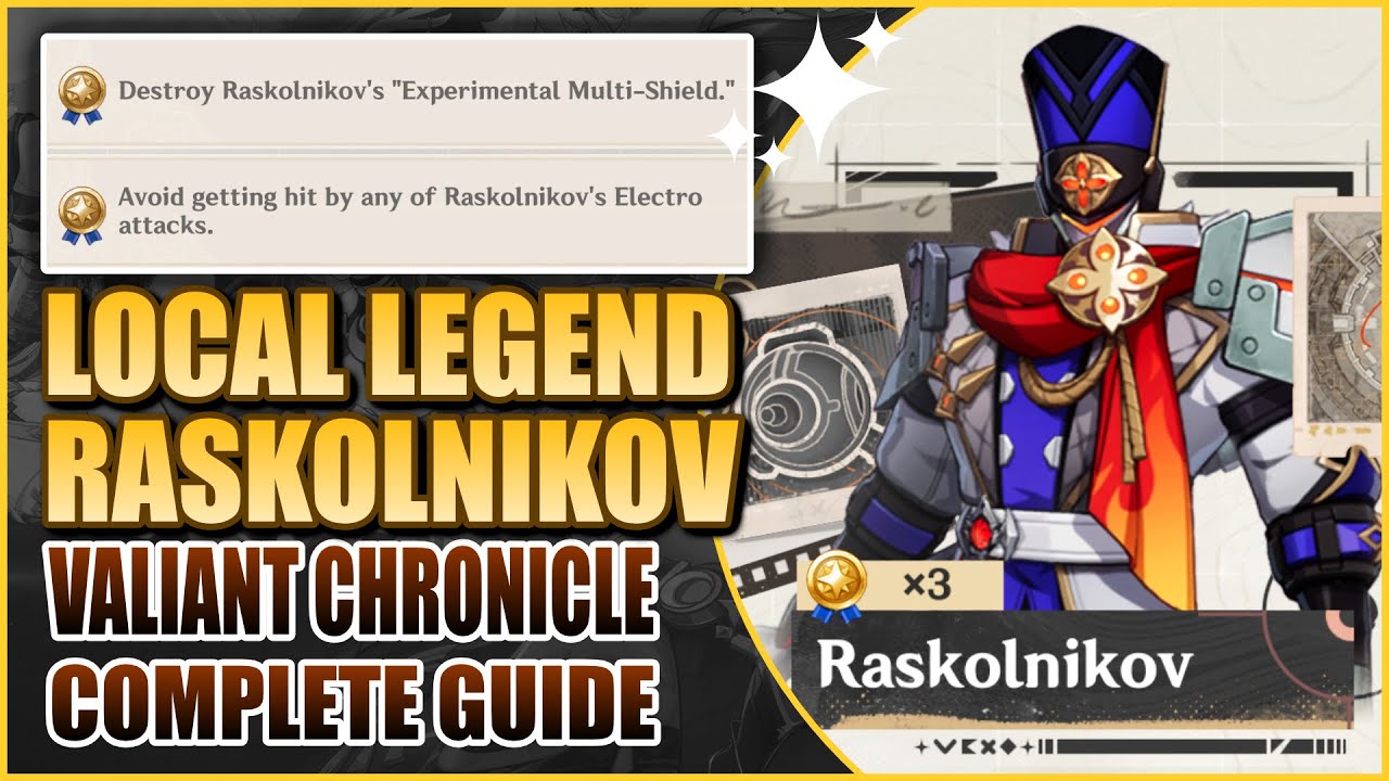 All 3 Local Legend Raskolnikov Achievements (4-Star Team) | Valiant Chronicle Guide | Genshin ...
