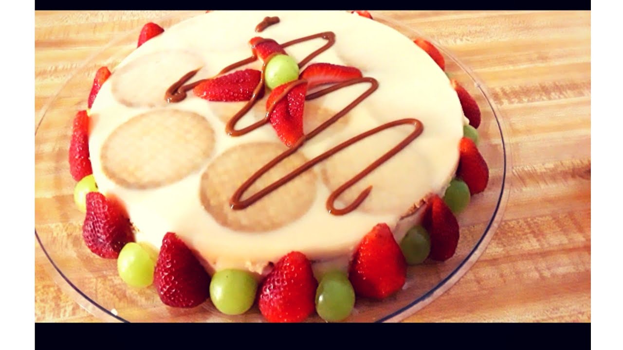 Postre con galletas maria facil - YouTube