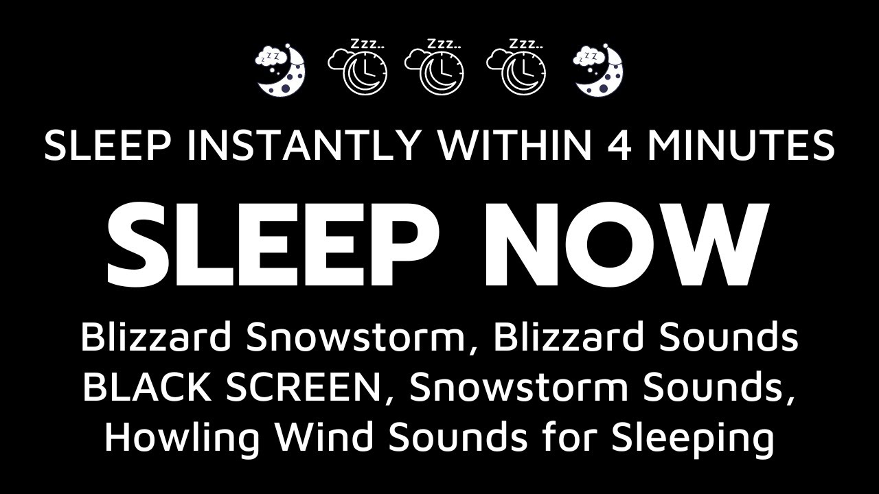 Blizzard Snowstorm, Blizzard Sounds BLACK SCREEN, Snowstorm Sounds ...