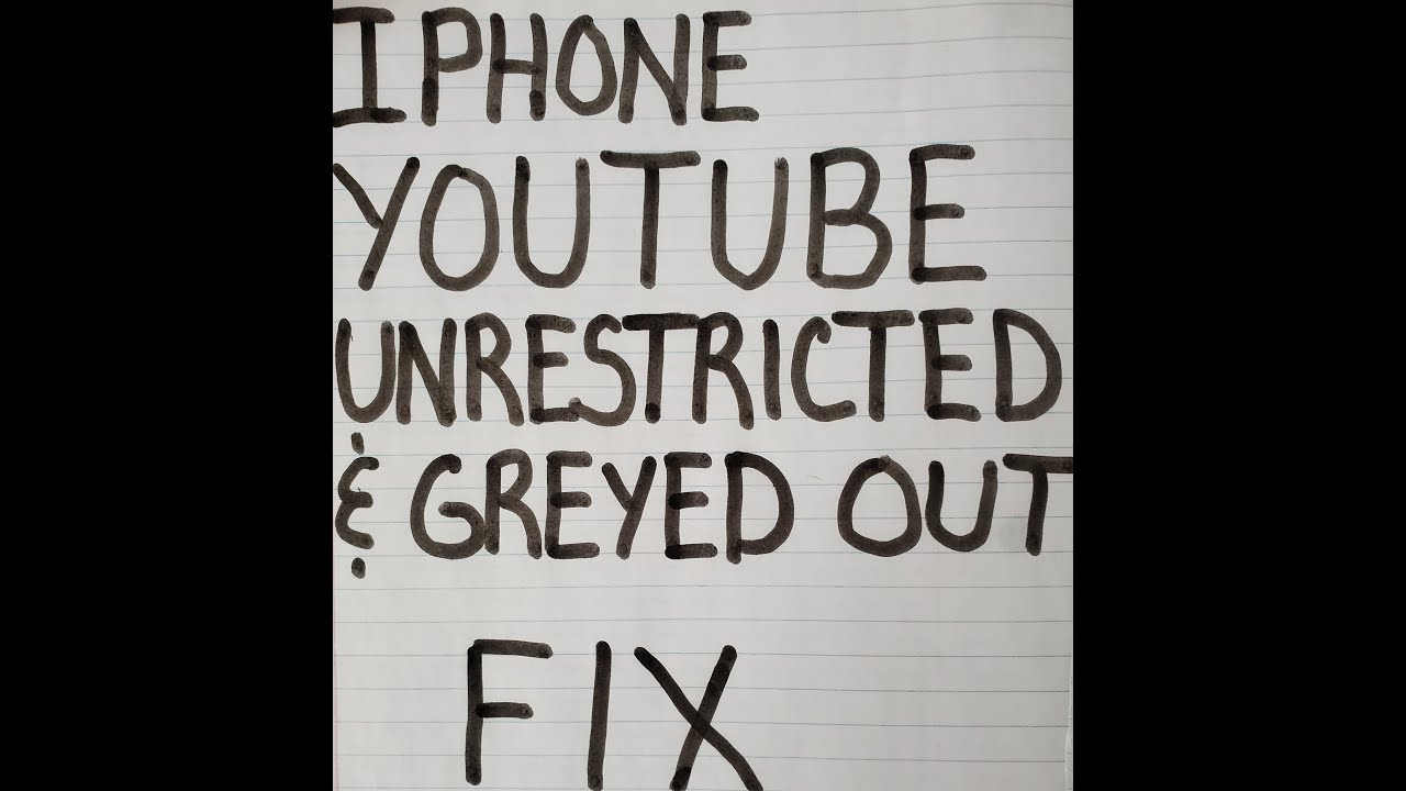 Youtube unrestricted mode greyed out FIX! - YouTube