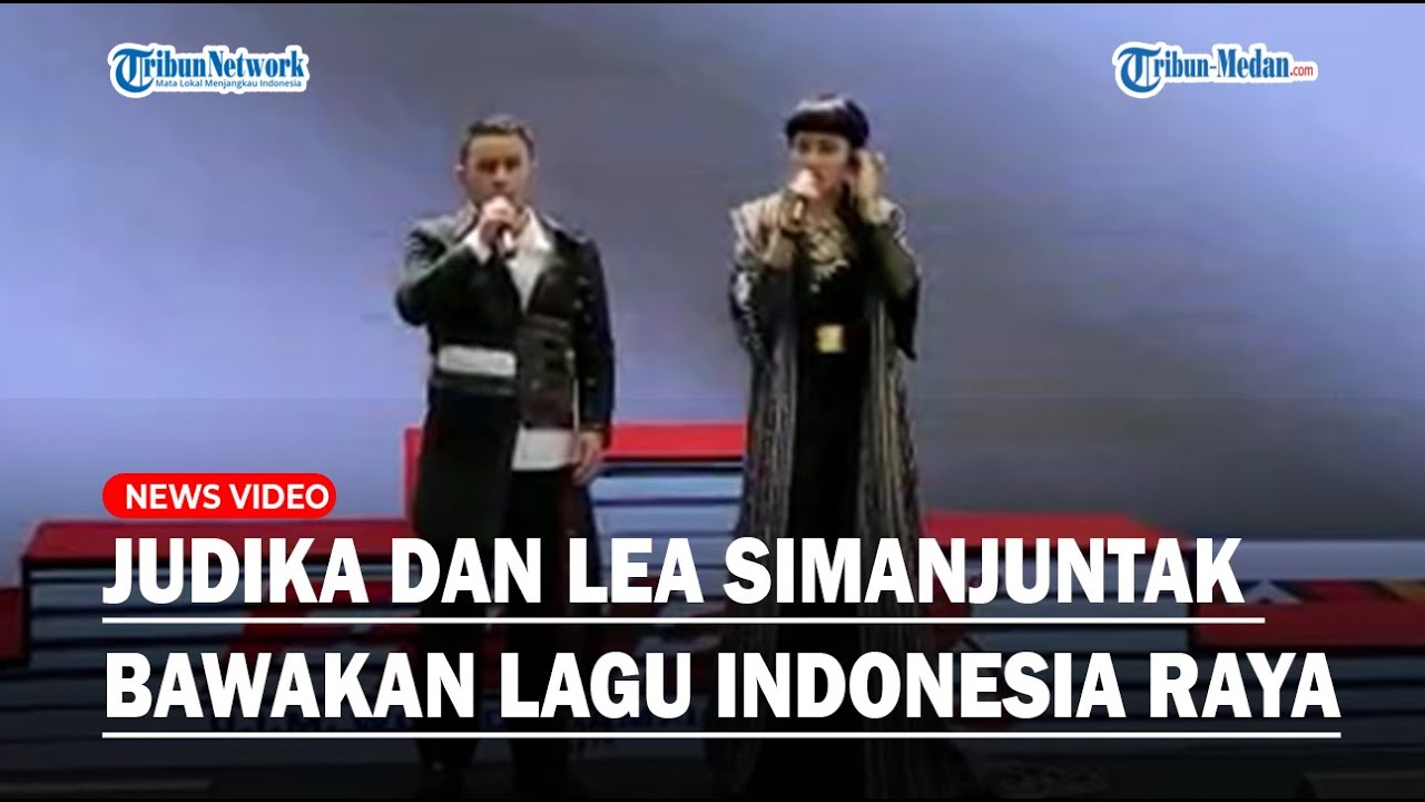 Judika Dan Lea Simanjuntak Bawakan Lagu Indonesia Raya di Puncak Acara F1H2O Danau Toba - YouTube