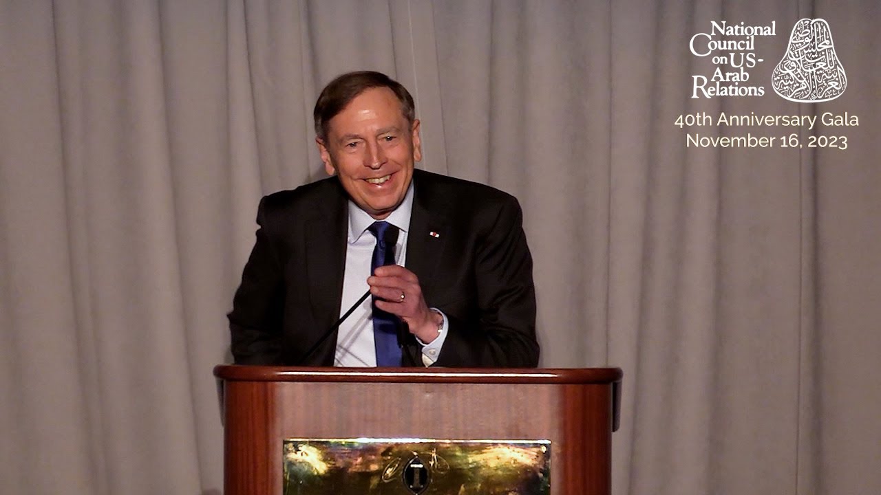 Presentation of U.S.-ARAB BRIDGE-BUILDING AWARD to David Petraeus [40th ...
